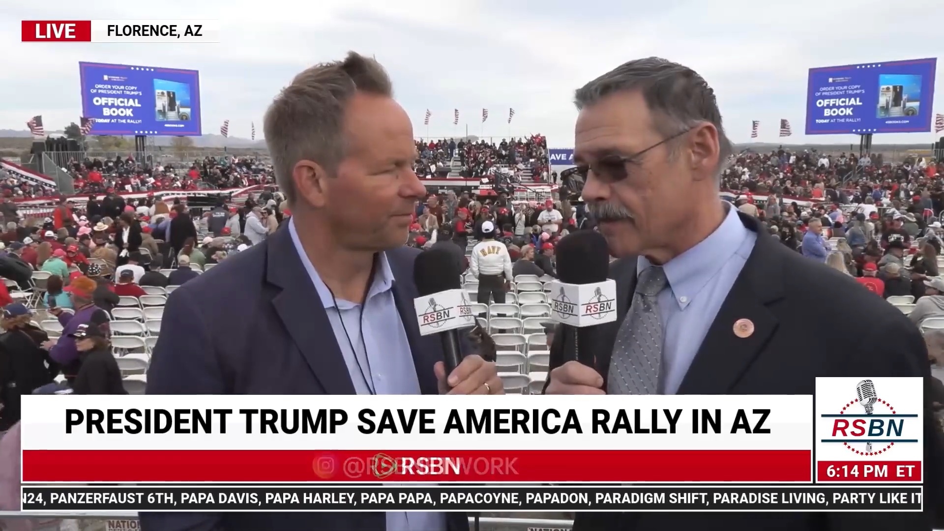 RSBN Interviews Mark Finchem at Florence, AZ Trump Rally